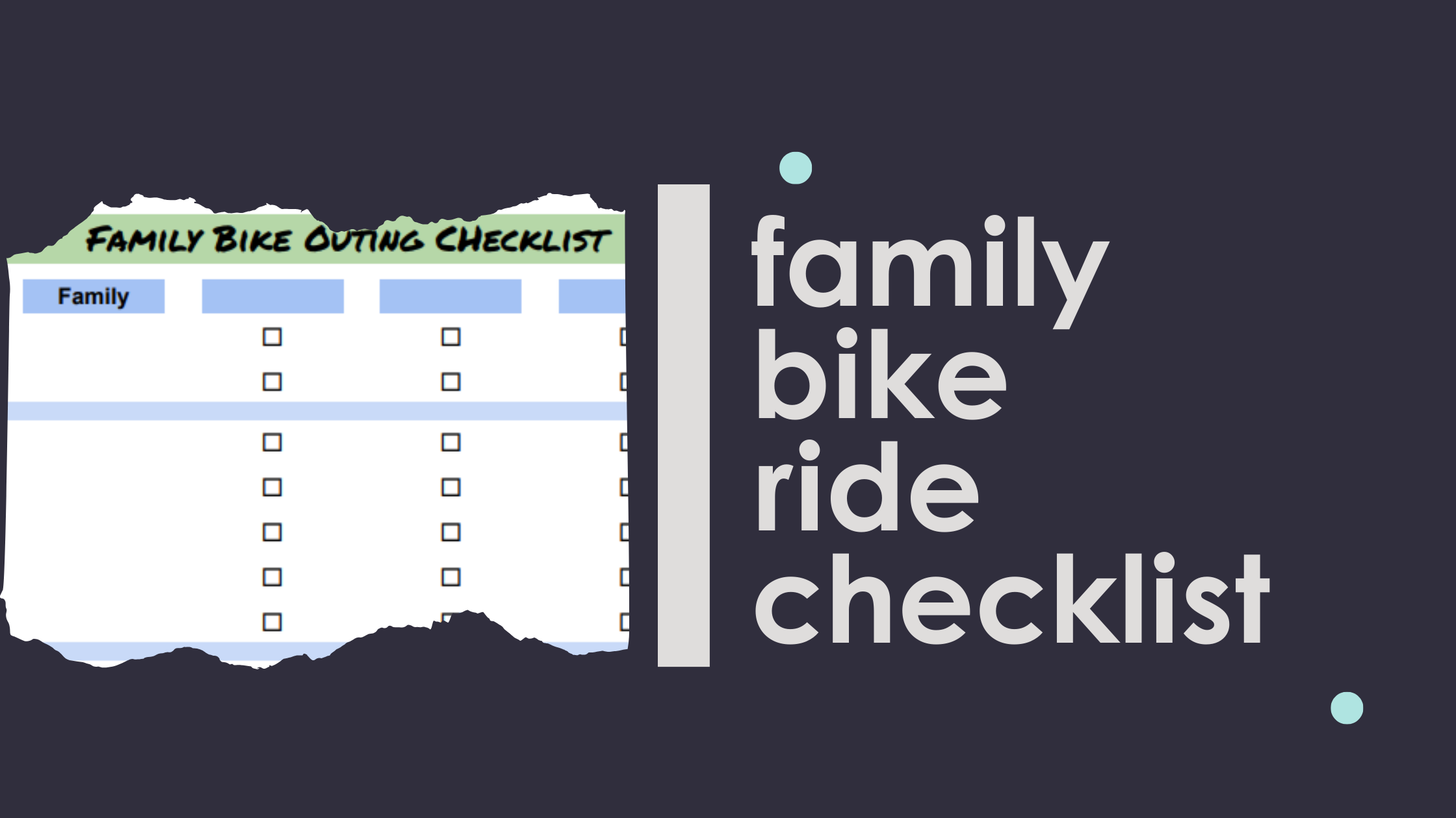 Family Bike Ride Checklist – emily emmons